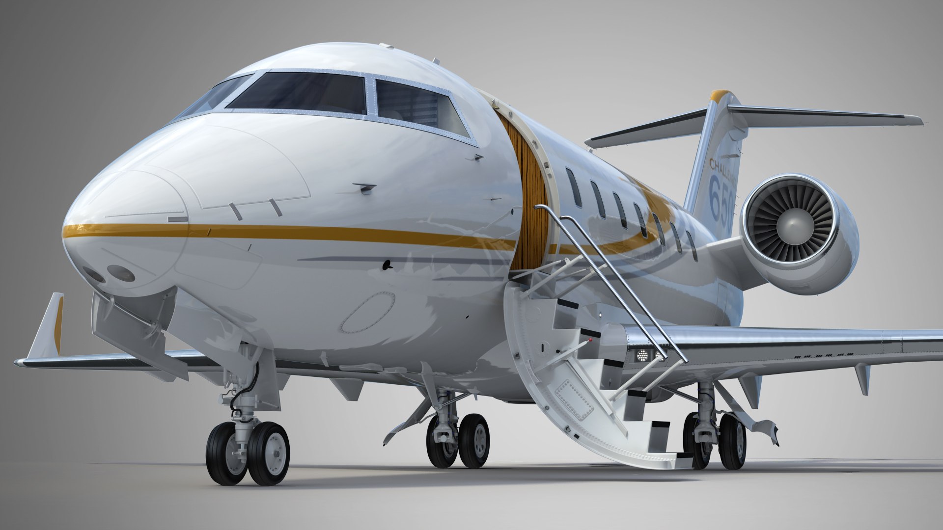 Bombardier Challenger 650 Business Jet 3D model - TurboSquid 2108089