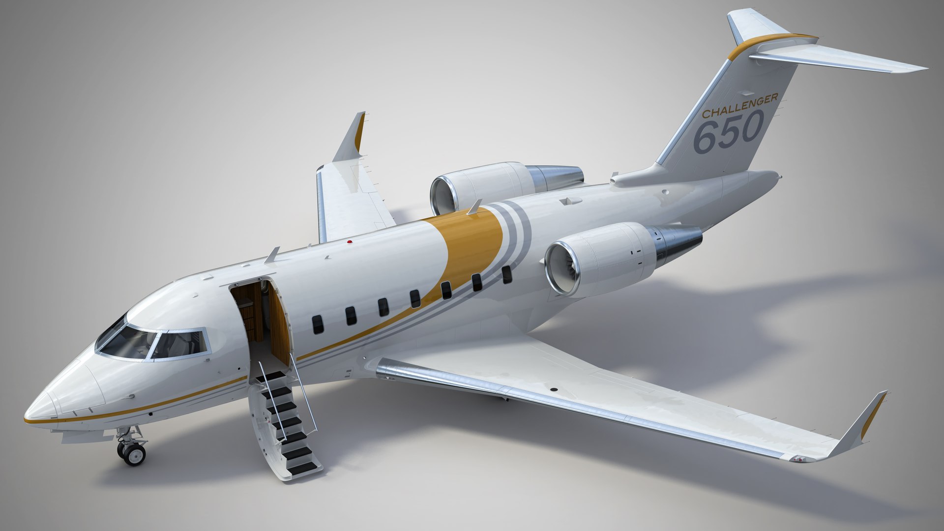 Bombardier Challenger 650 Business Jet 3D model - TurboSquid 2108089