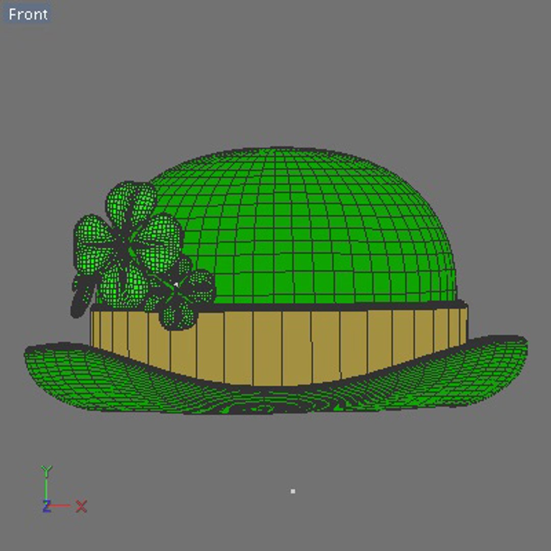 St Patrick Day Hat 3d Model