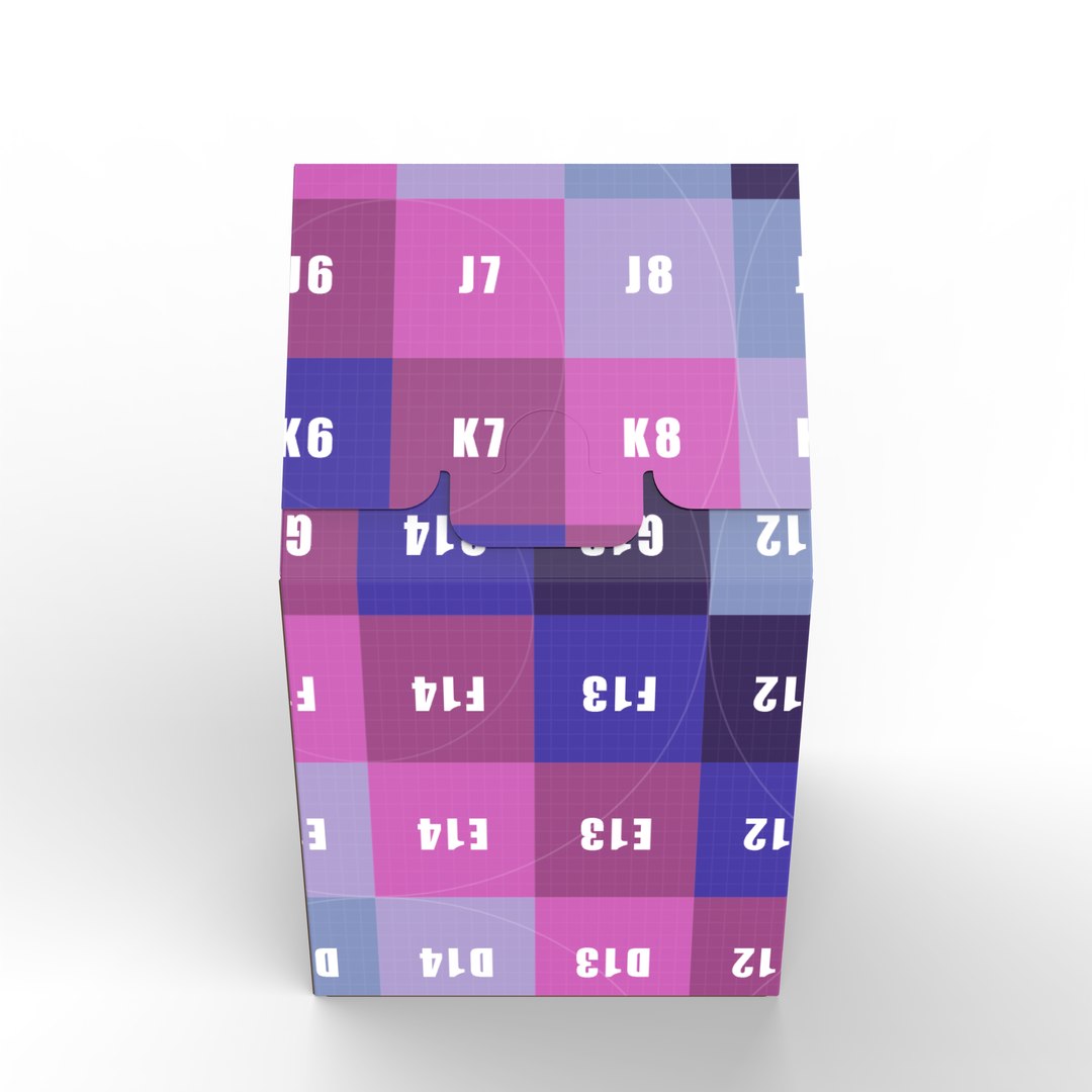 3D Gable Top Cardboard Packaging Box 120x120x80mm Model - TurboSquid ...