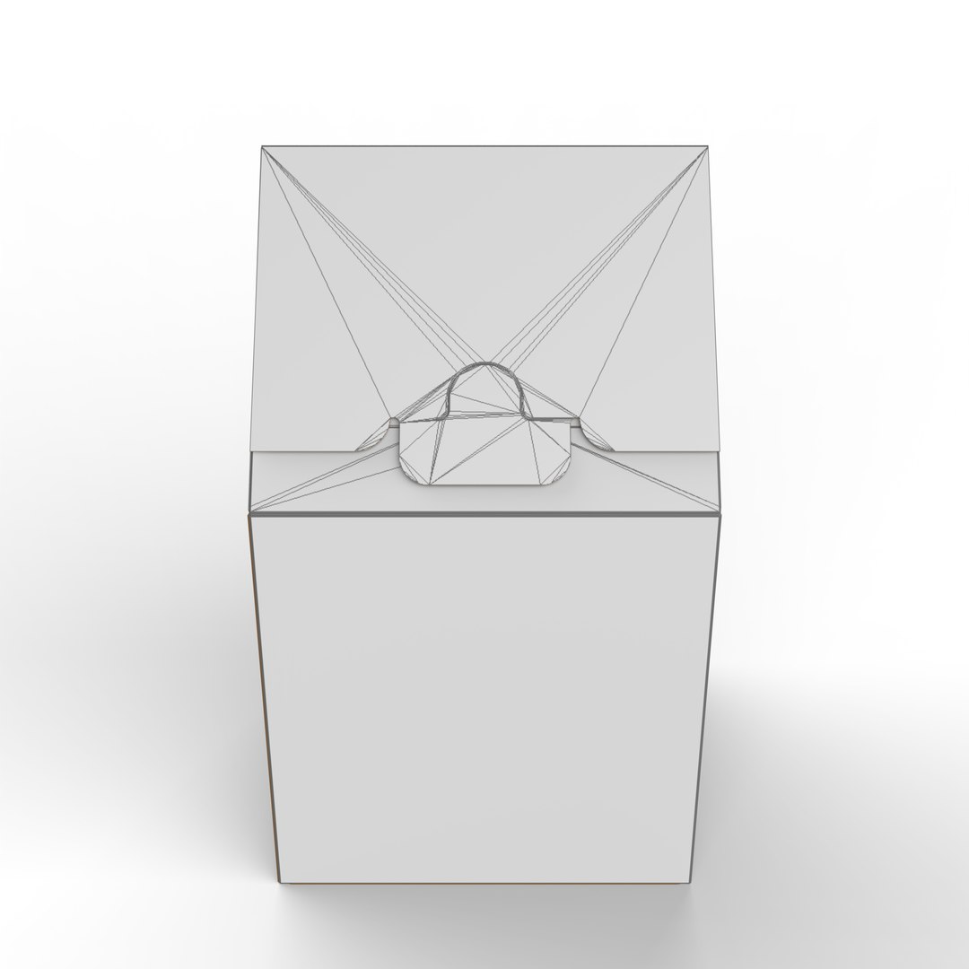 3D Gable Top Cardboard Packaging Box 120x120x80mm Model - TurboSquid ...