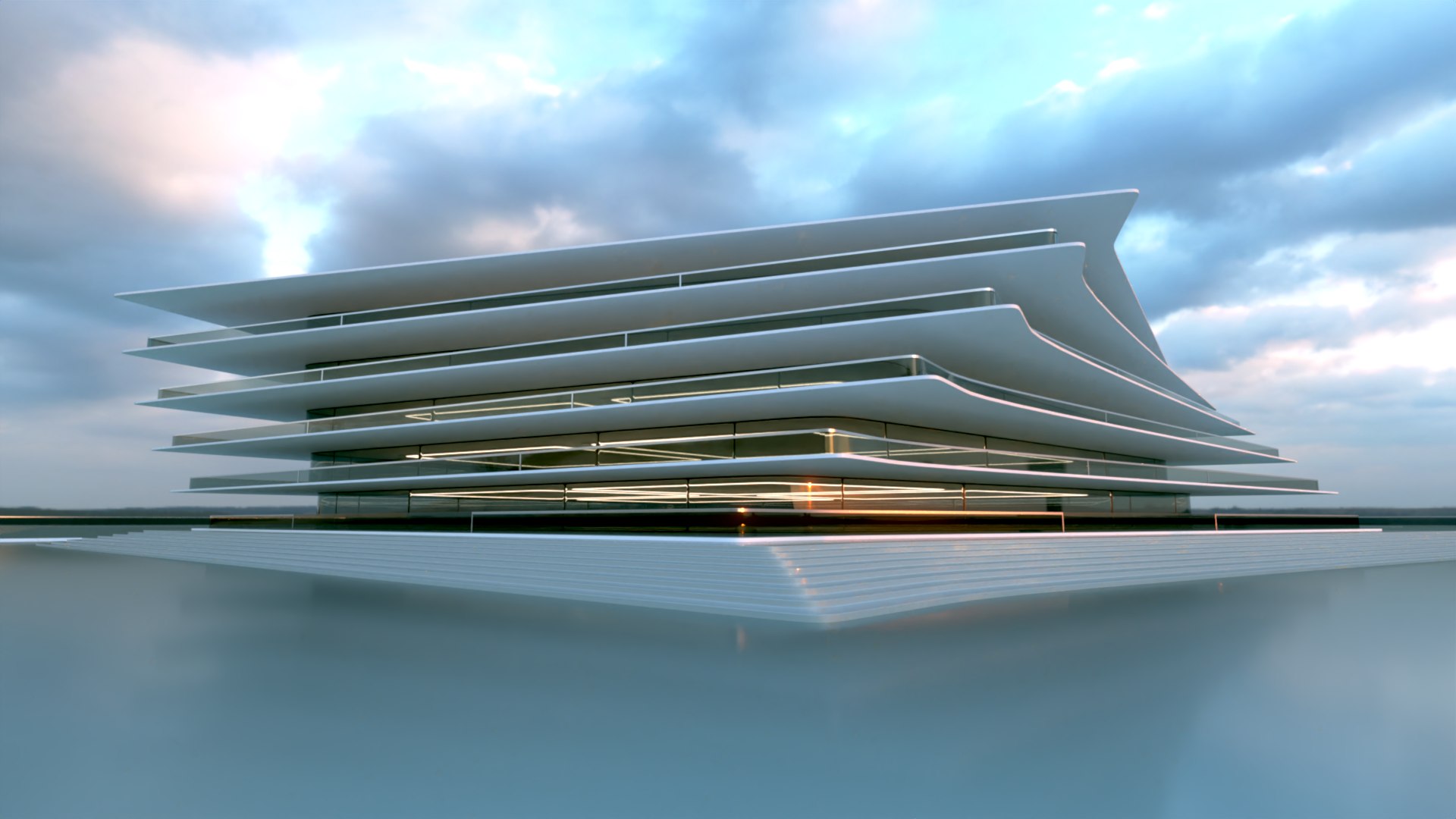 3D Futuristic Building Concept V2-02 Model - TurboSquid 2077438