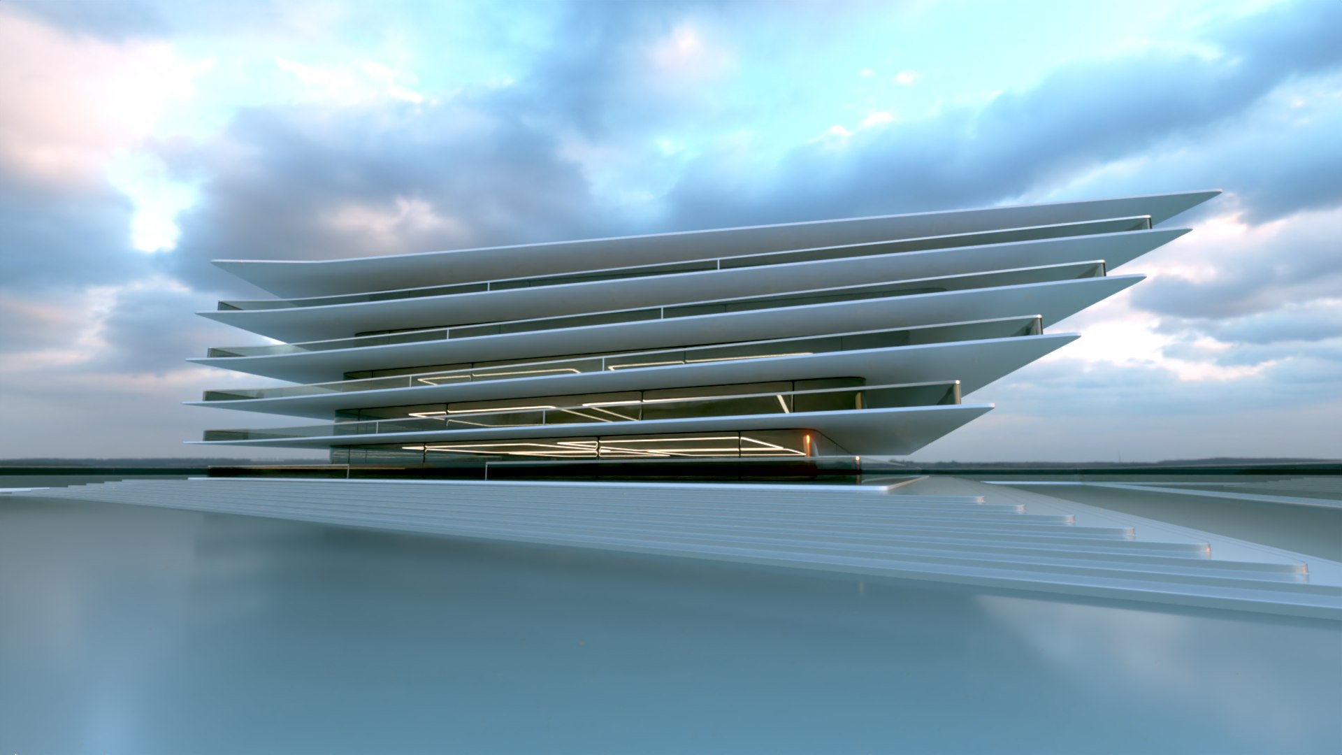 3D Futuristic Building Concept V2-02 Model - TurboSquid 2077438