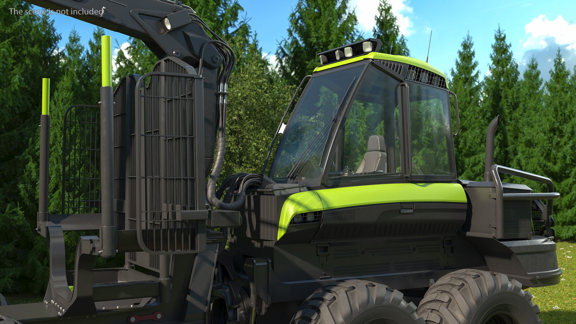 3D Model Forwarder Forestry Vehicle Rigged For Cinema 4D - TurboSquid ...