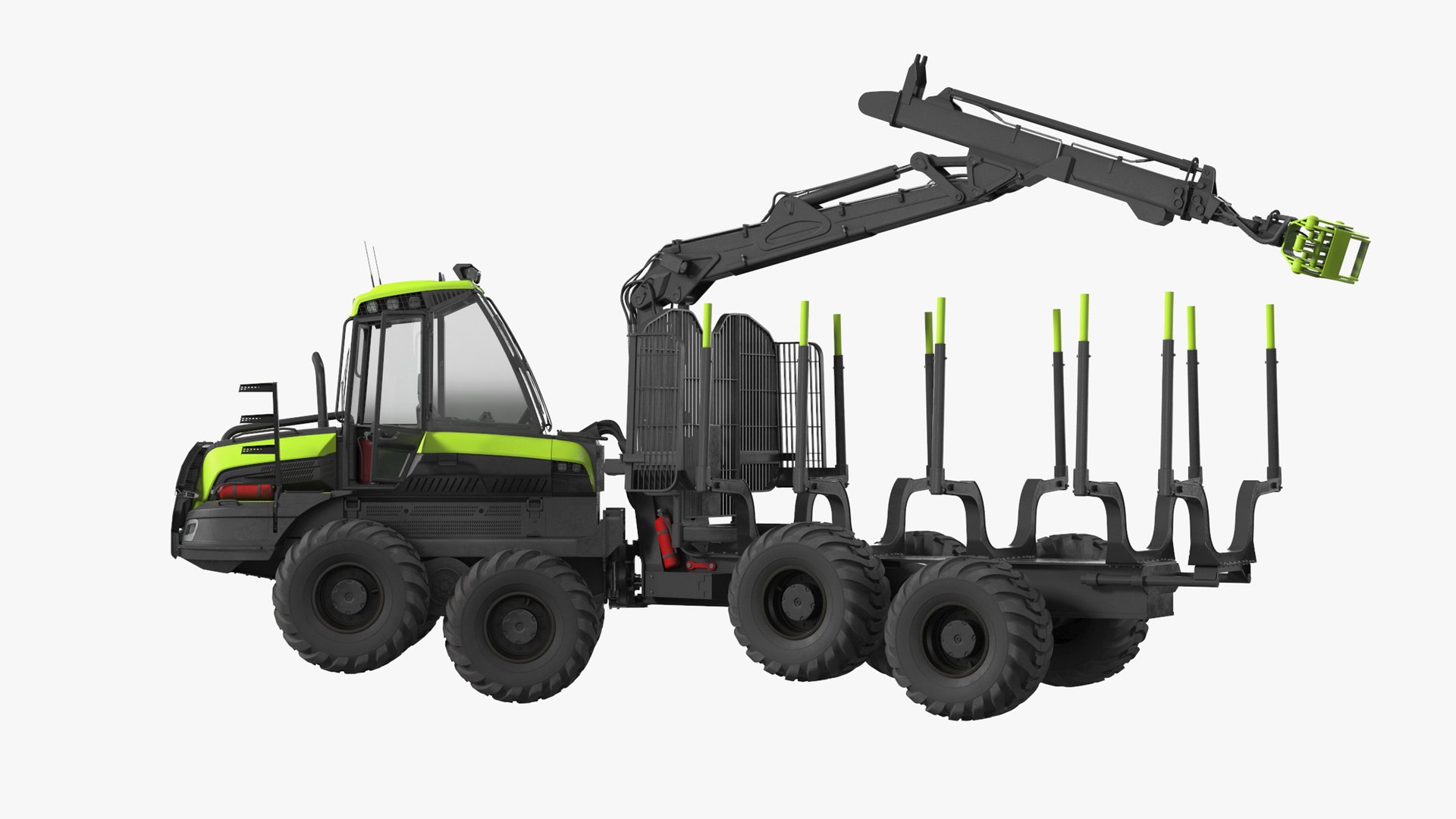 3D model Forwarder Forestry Vehicle Rigged for Cinema 4D - TurboSquid ...