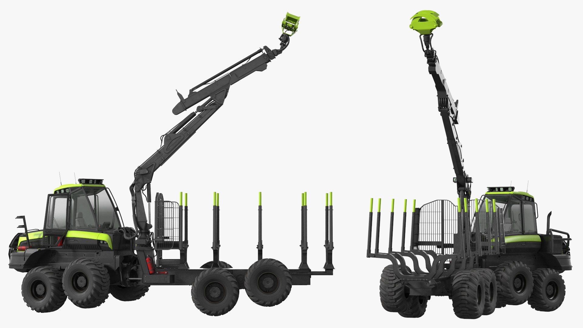 3D Model Forwarder Forestry Vehicle Rigged For Cinema 4D - TurboSquid ...