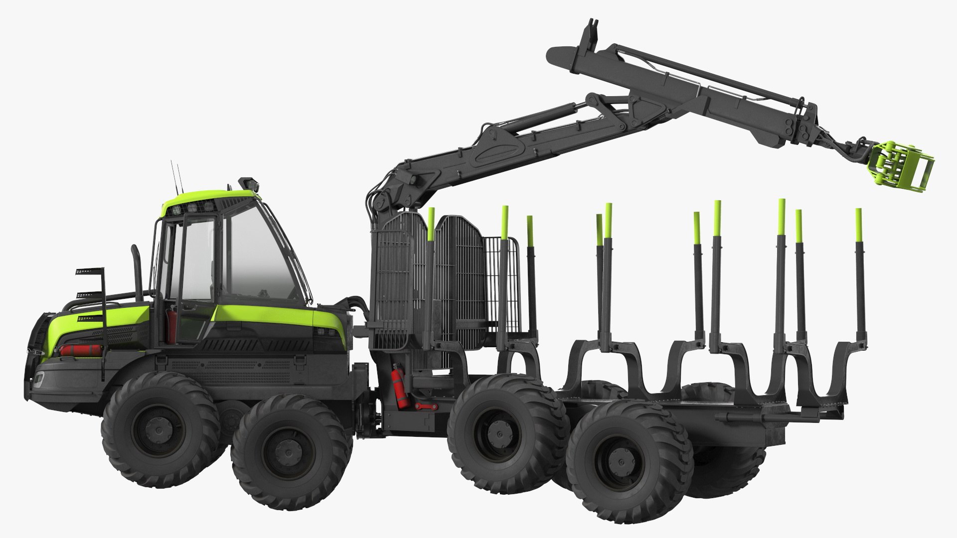 3D Model Forwarder Forestry Vehicle Rigged For Cinema 4D - TurboSquid ...