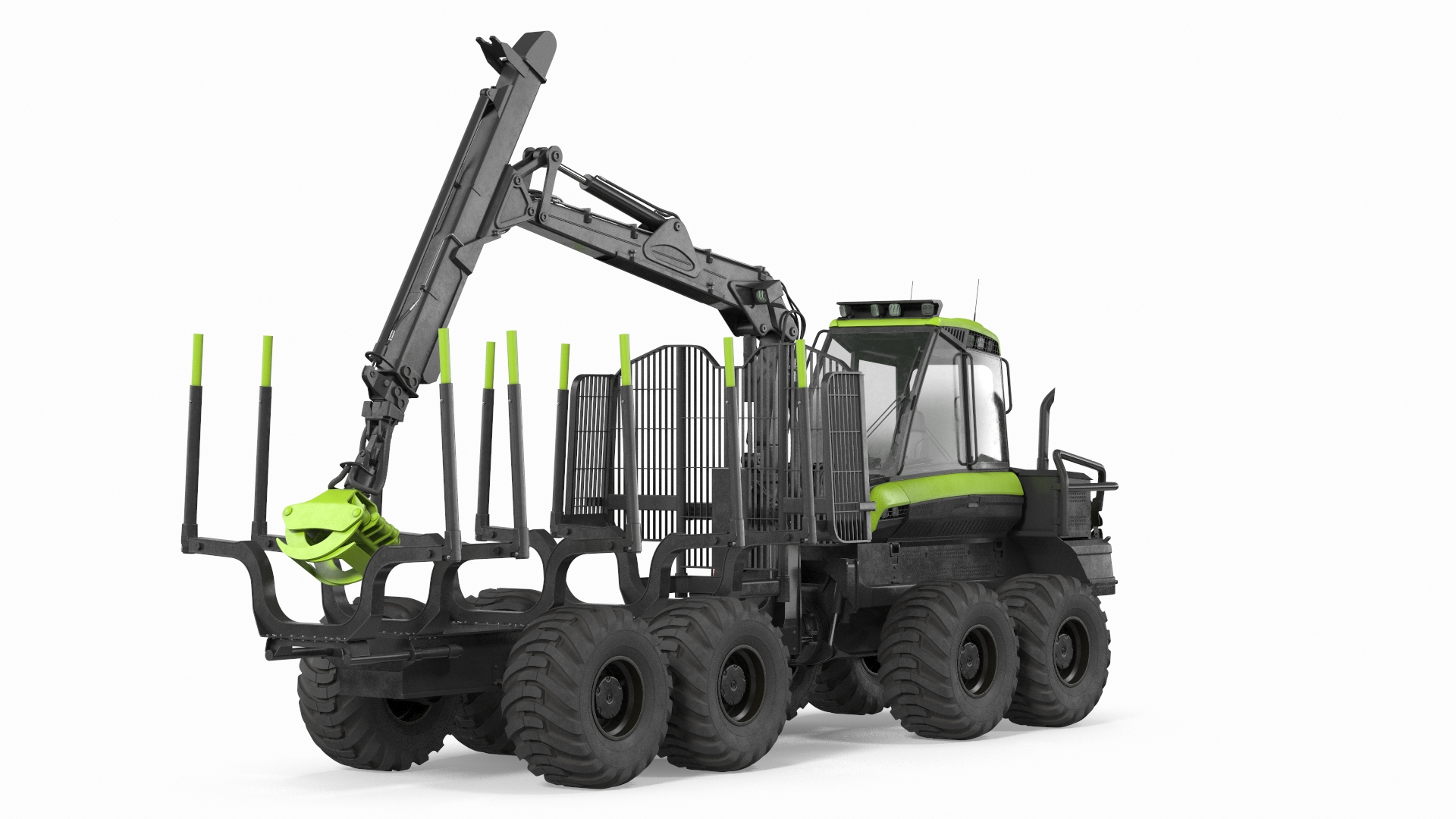 3D Model Forwarder Forestry Vehicle Rigged For Cinema 4D - TurboSquid ...