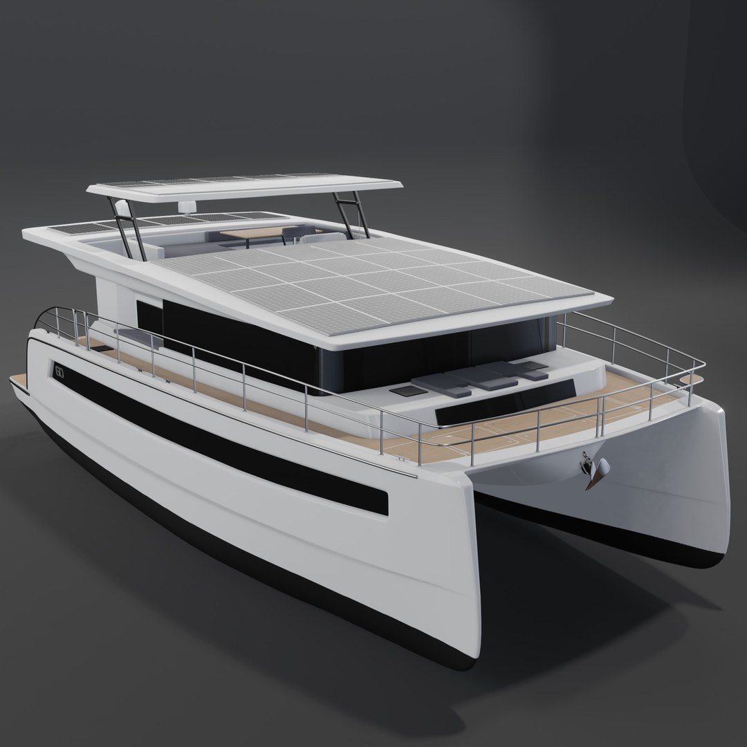 Silent 60 Solar Powered Catamaran Model - TurboSquid 2260044