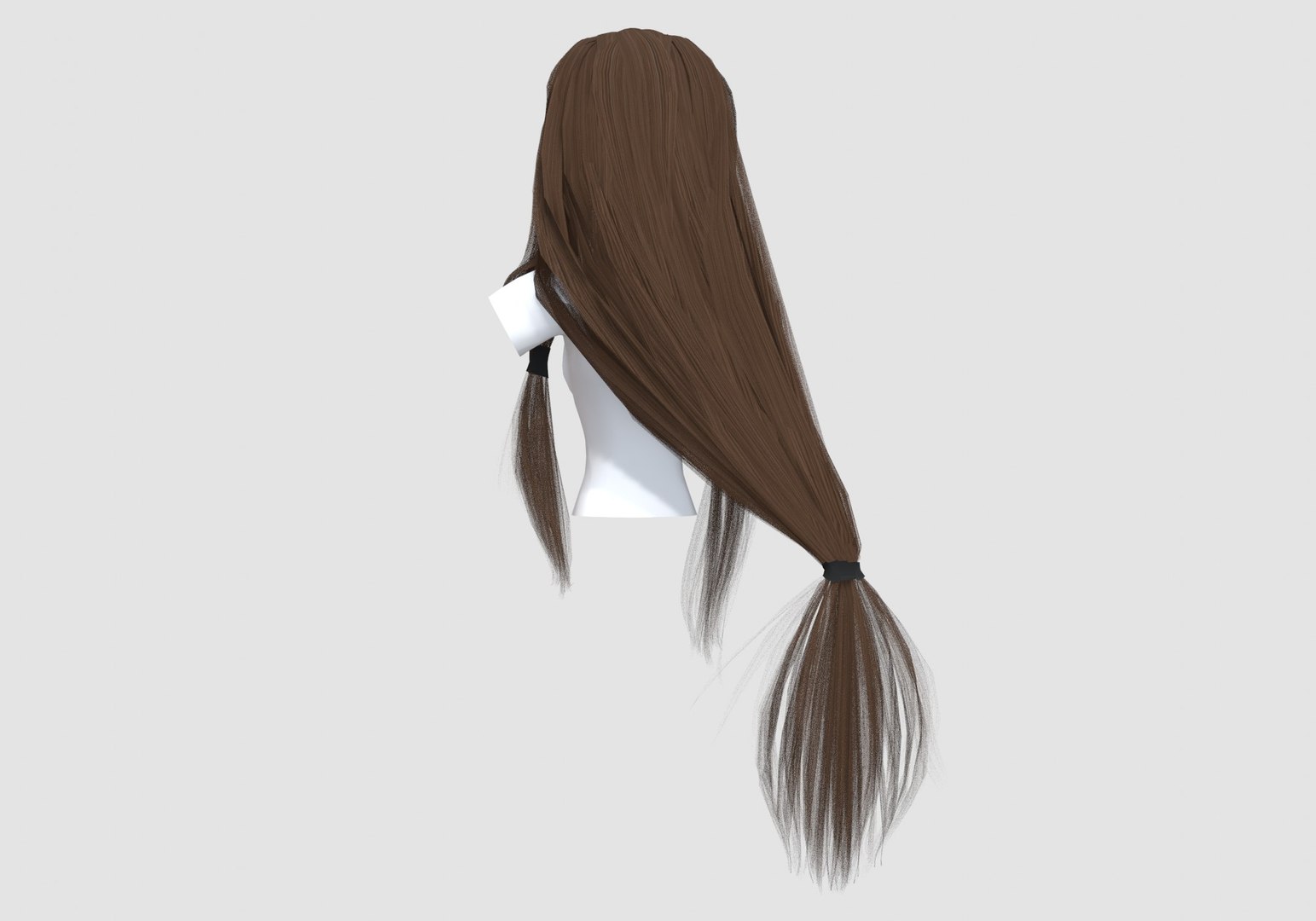 Pigtail Side Hairstyle Model - TurboSquid 1940101