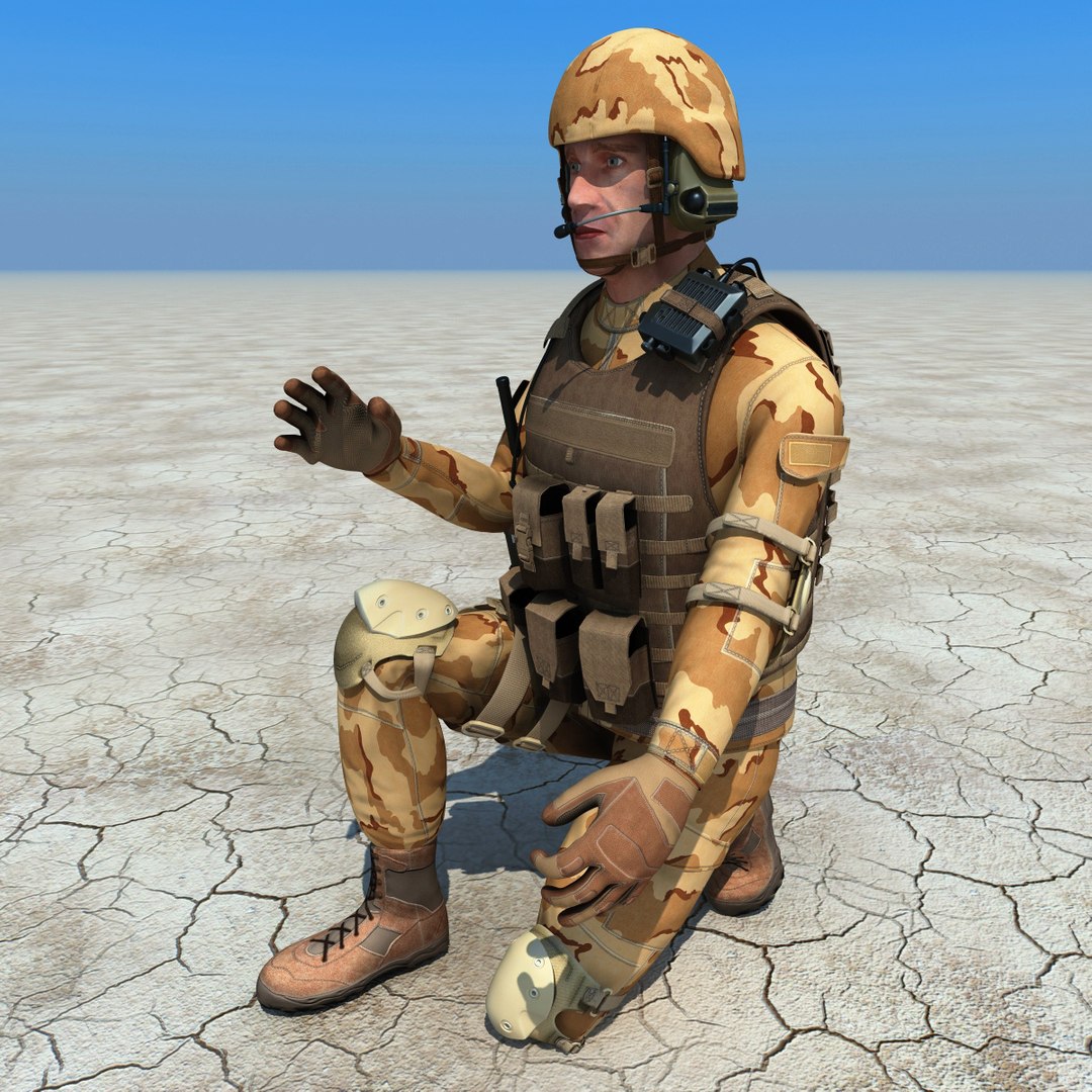 3d sas soldier rigged