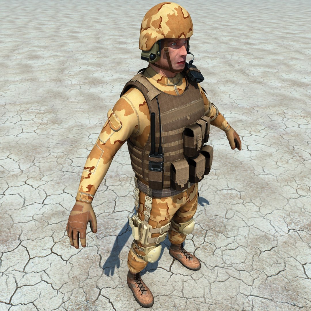 3d sas soldier rigged
