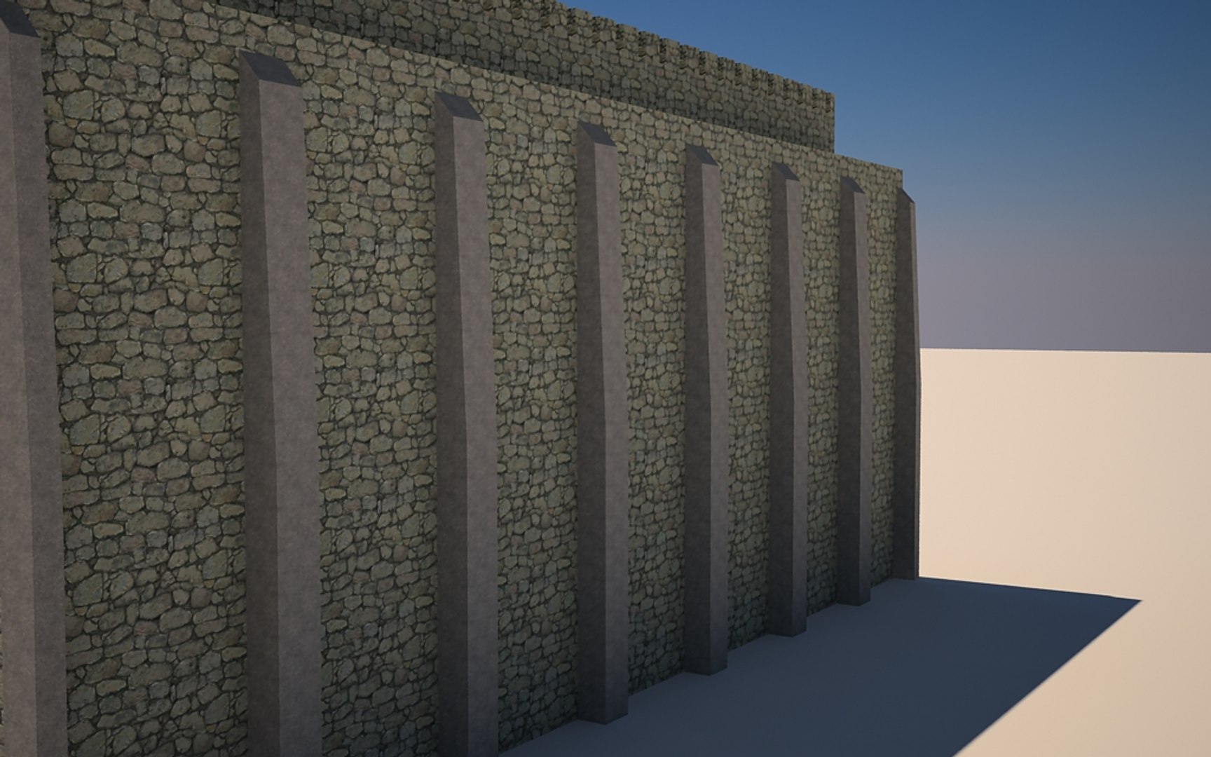 seamless castle walls 3d max