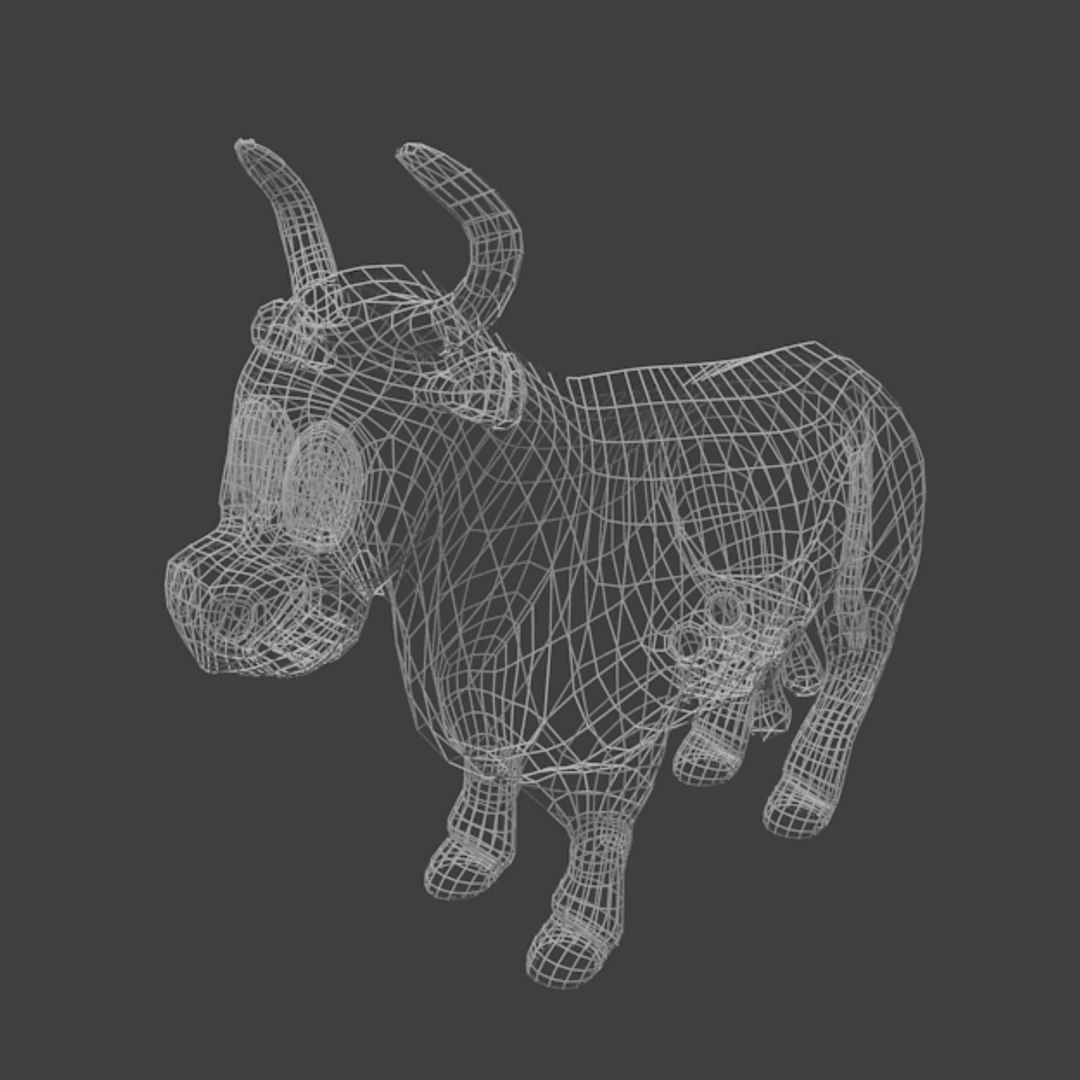 3D Cow Toon Model - TurboSquid 1401642