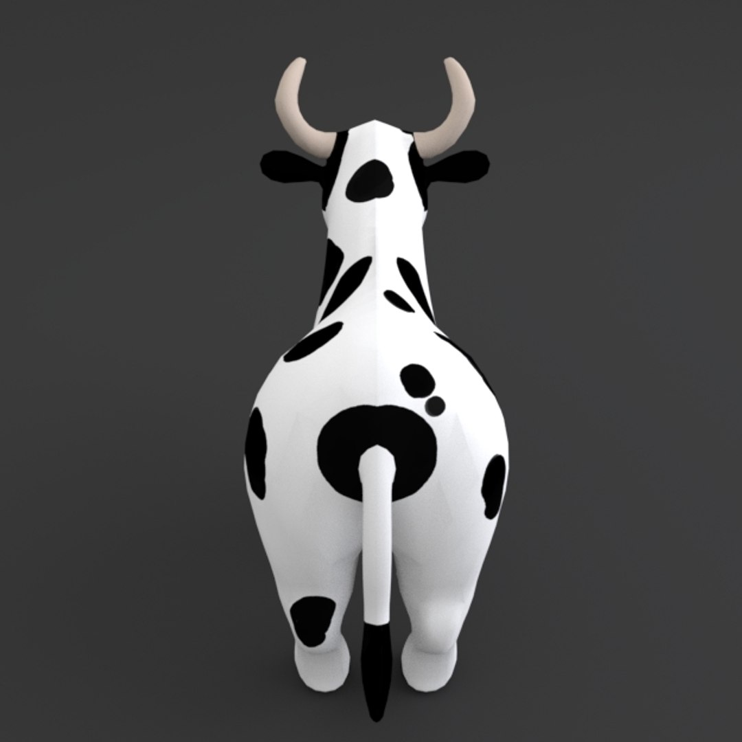 3D Cow Toon Model - TurboSquid 1401642