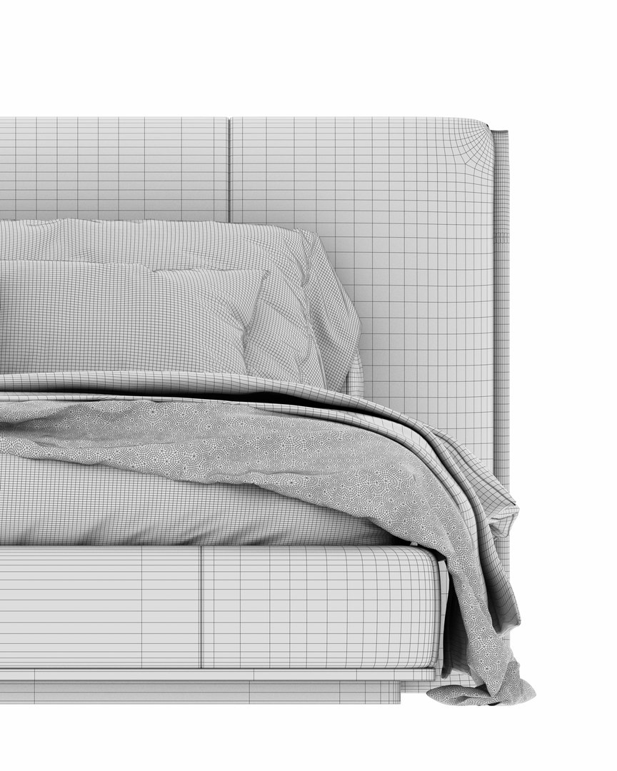 3D Photorealistic Double Bed model - TurboSquid 2144008