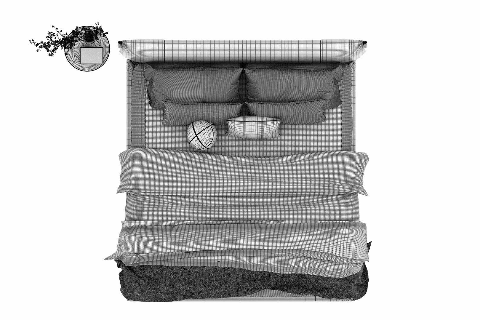 3D Photorealistic Double Bed model - TurboSquid 2144008
