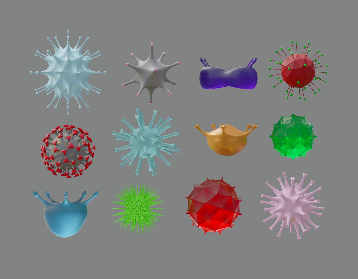 3D Viruses And Cells Pack Model - TurboSquid 2271363