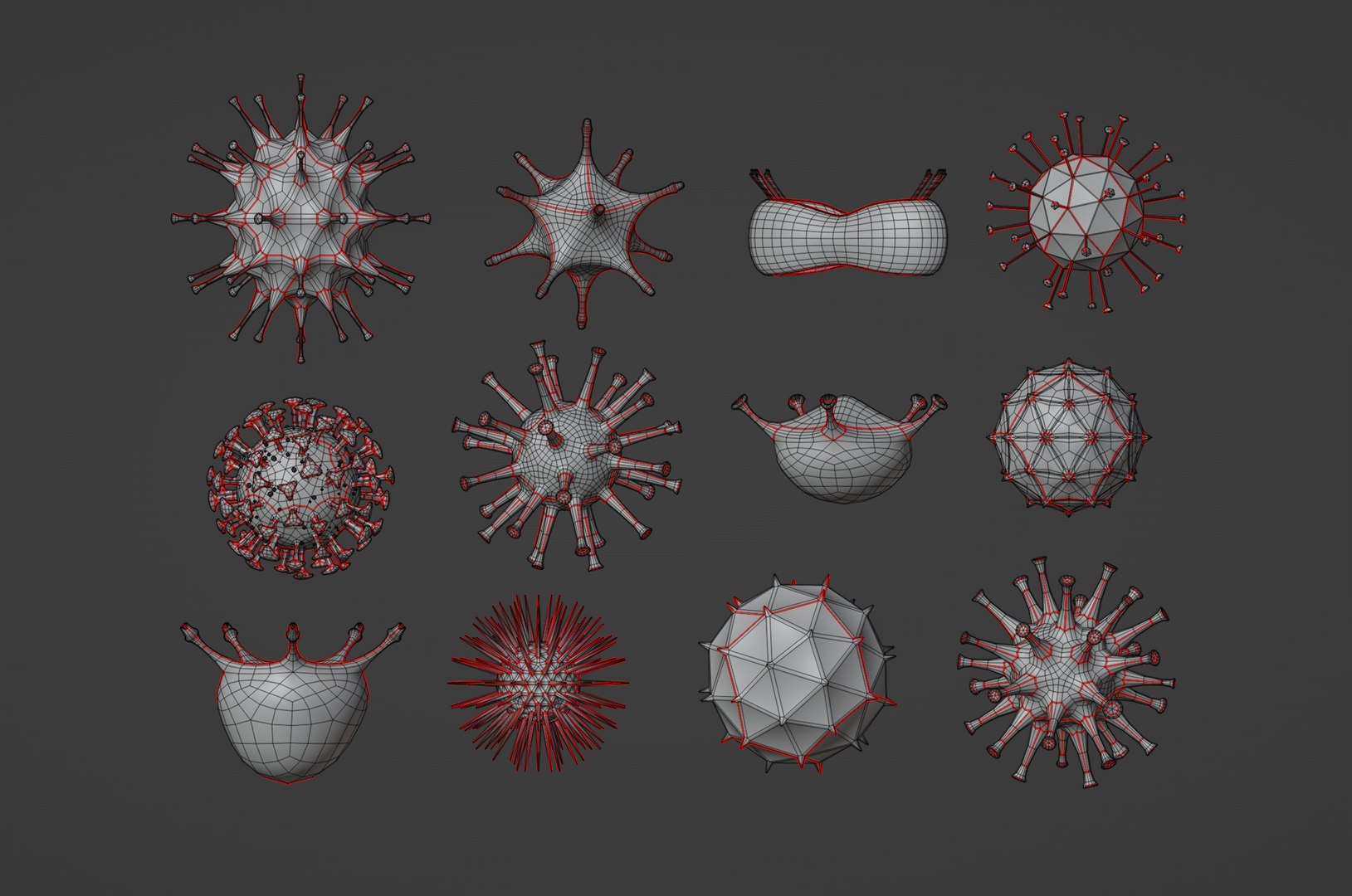 3D Viruses And Cells Pack Model - TurboSquid 2271363