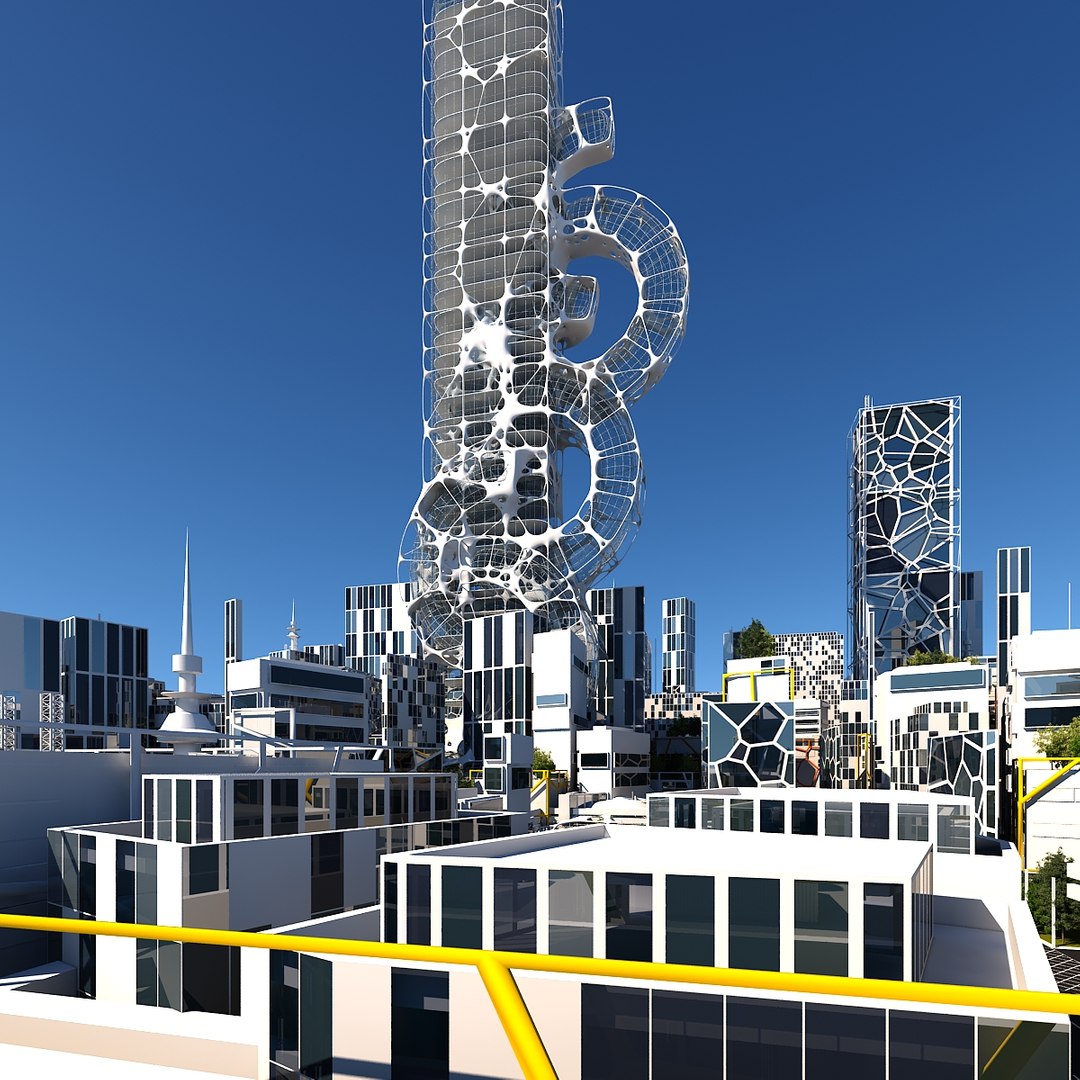 3D future futuristic buildings - TurboSquid 1499763