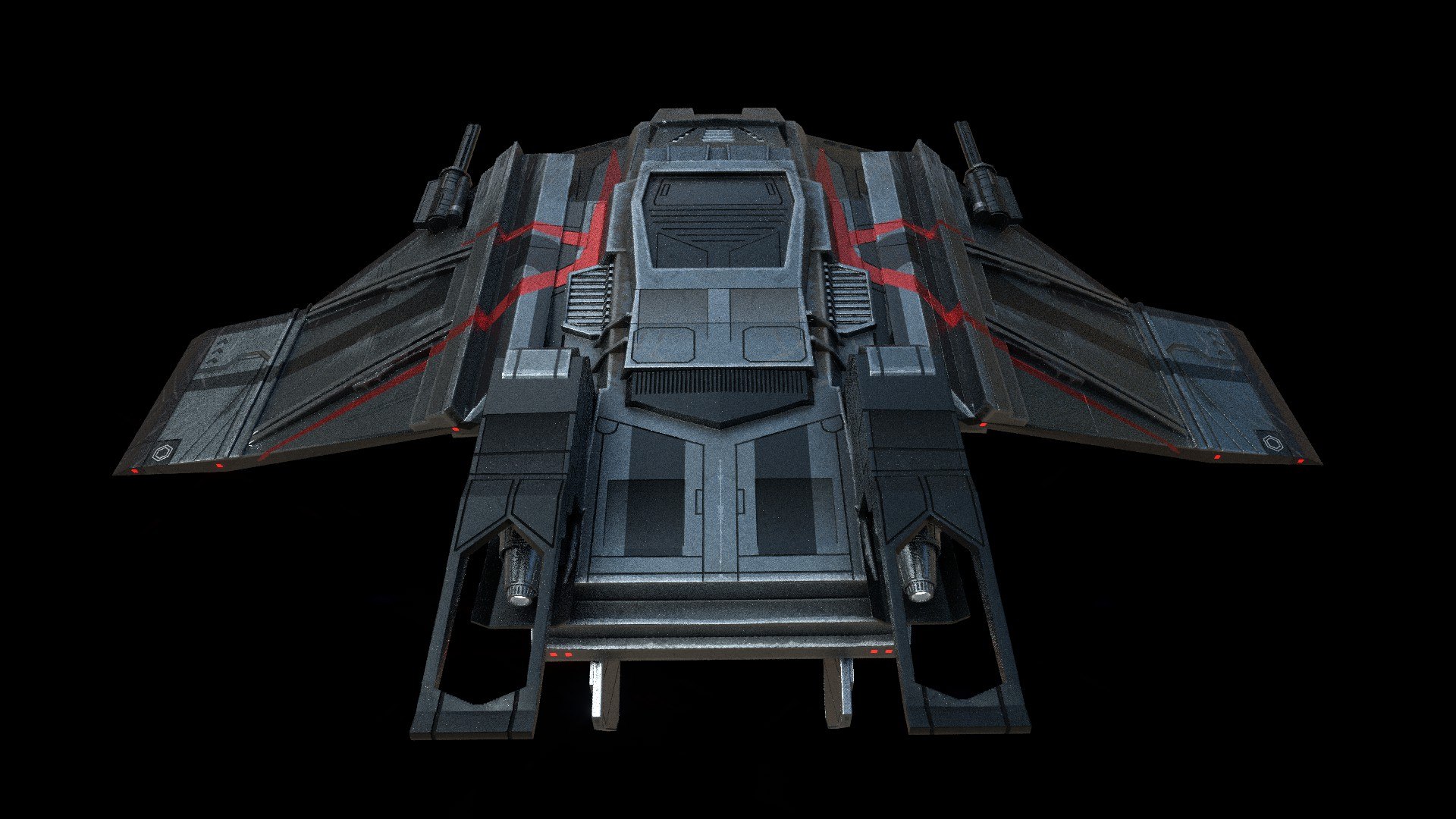 3D Model Alien Fighter Spaceship - TurboSquid 1991077