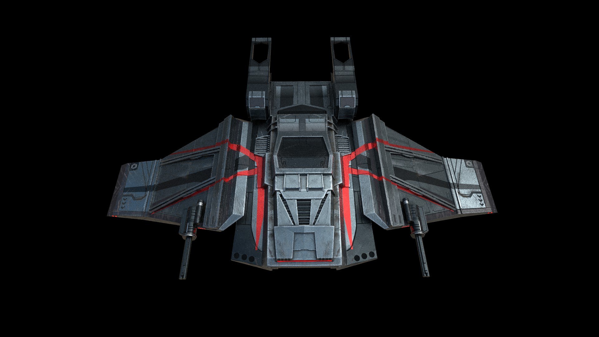 3D Model Alien Fighter Spaceship - TurboSquid 1991077