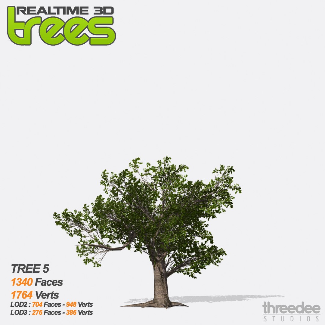3d Model Realtime Trees V1