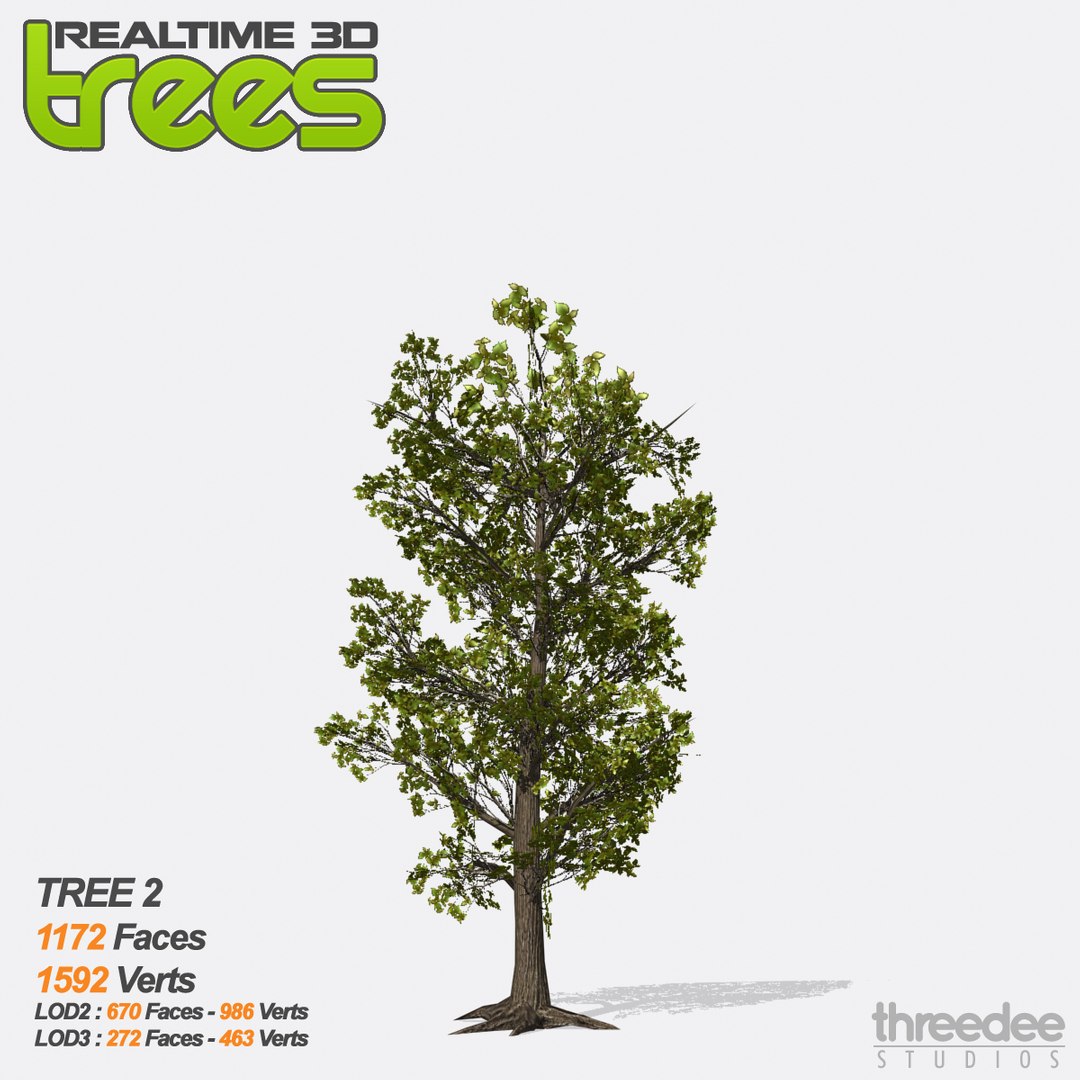 3d Model Realtime Trees V1