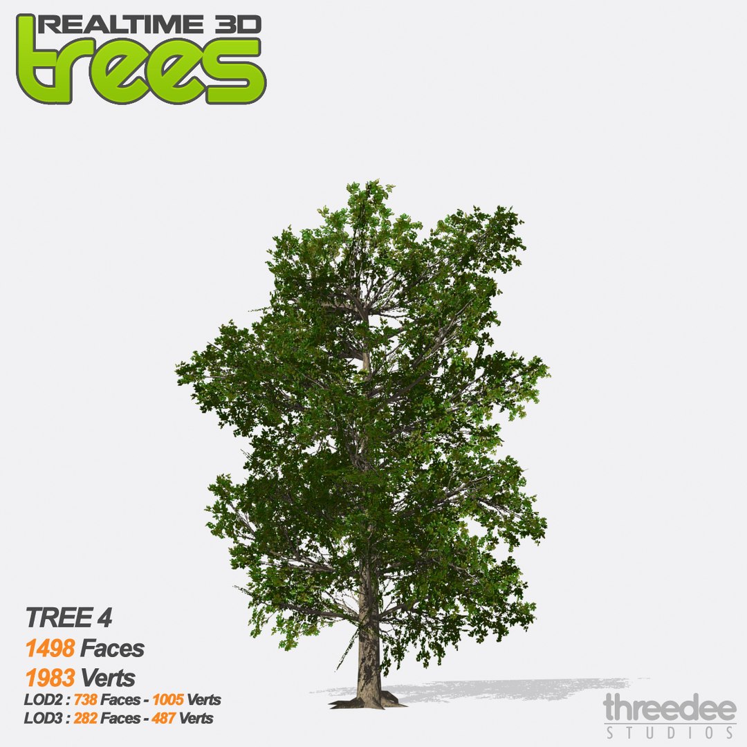 3d Model Realtime Trees V1