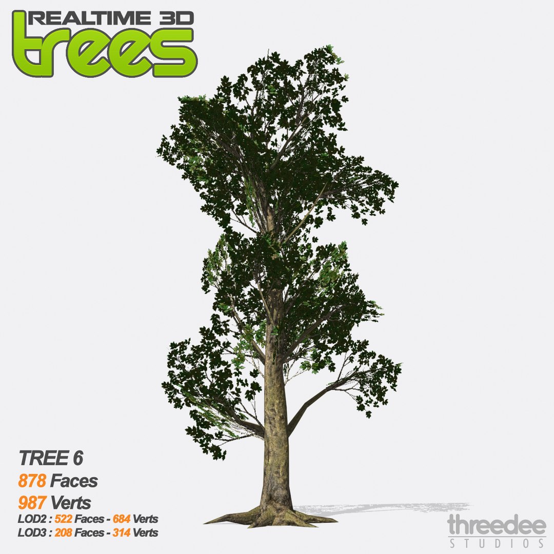 3d Model Realtime Trees V1