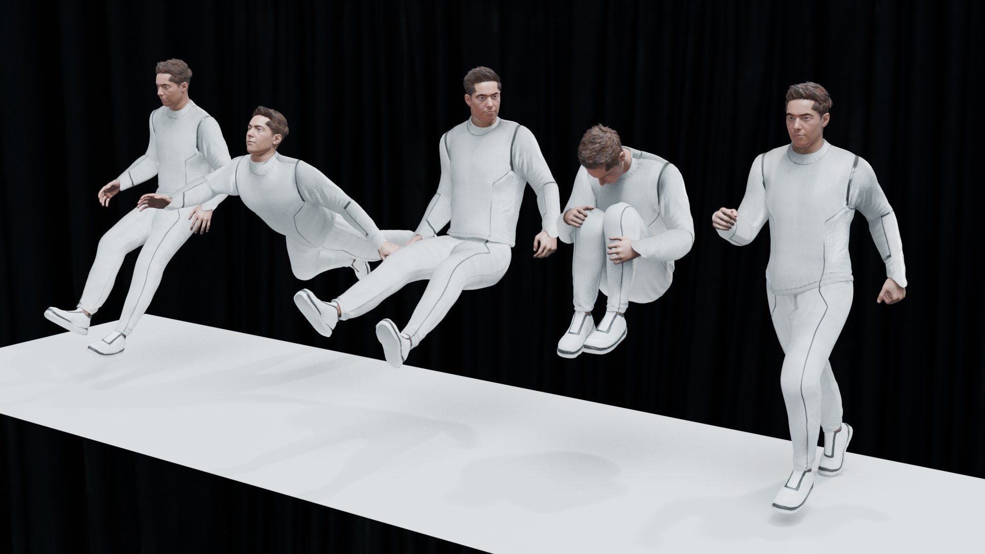 Zero Gravity Poses 3D Model - TurboSquid 2372452