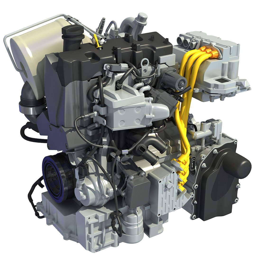 volkswagen xl1 engine 3d model