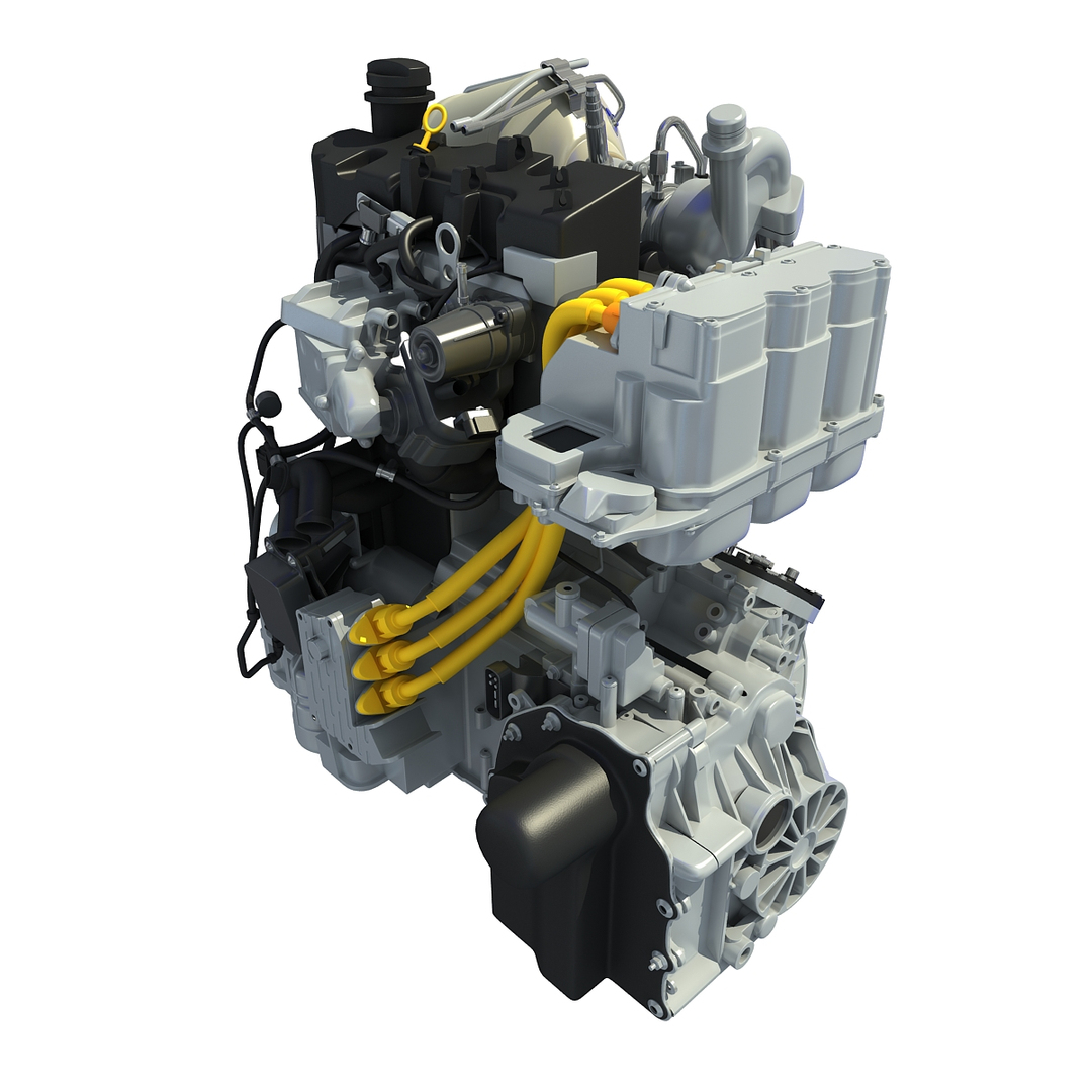 volkswagen xl1 engine 3d model