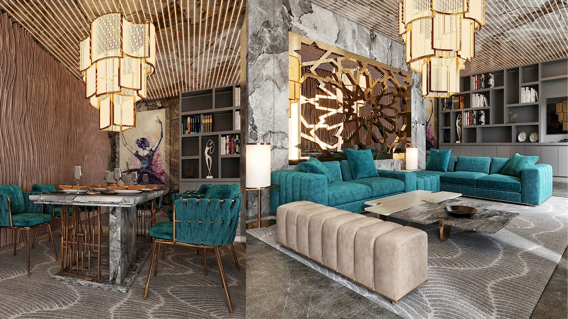 20 Scenes Livingroom-kitchen Only FBX Format TMB Collection 1 - 2 3D ...