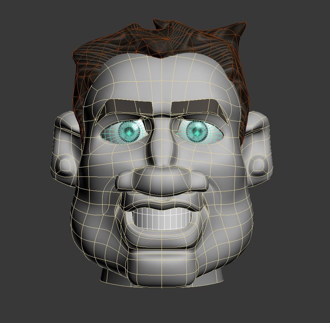 Cartoon Face 3d Max