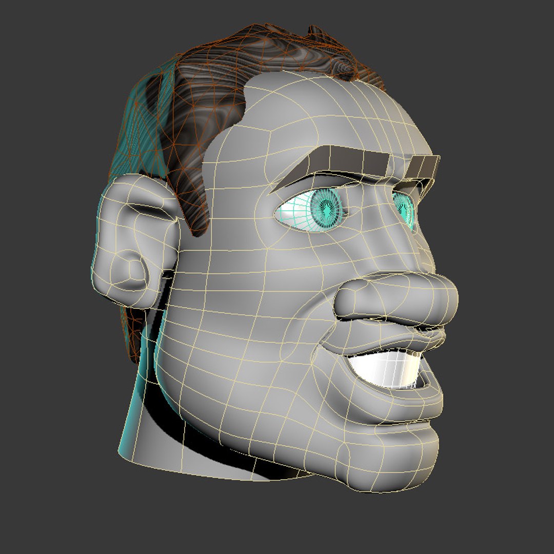 Cartoon Face 3d Max