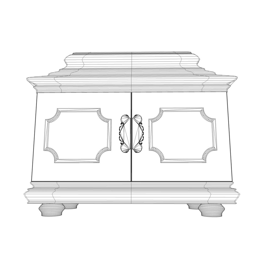 3d model chest wood