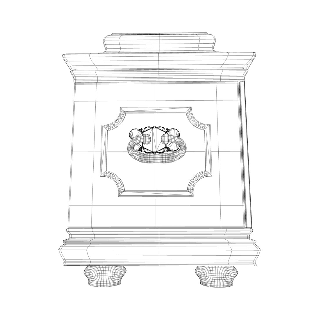3d model chest wood