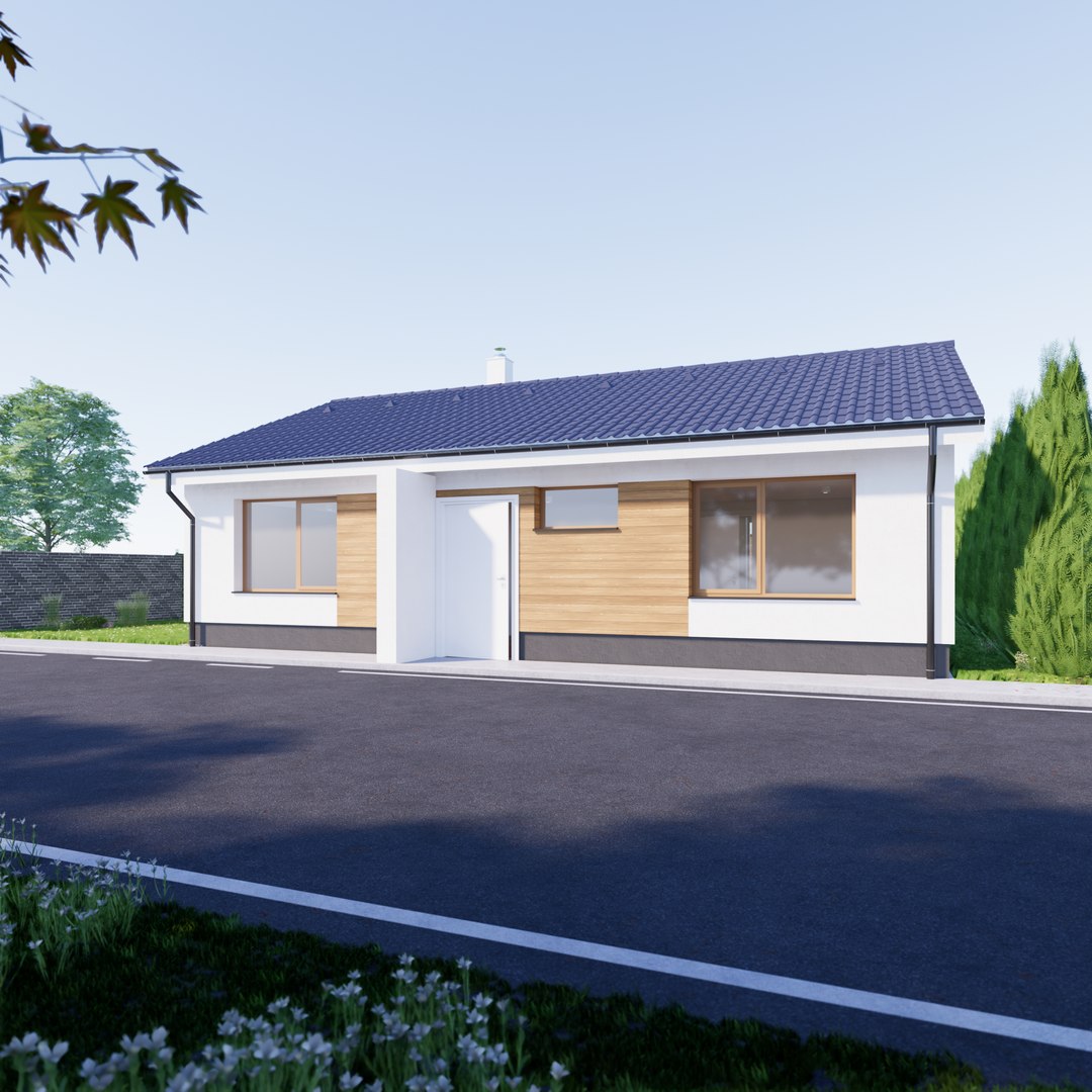 Bungalow 2 - Created with fully parametric Revit Families 3D ...