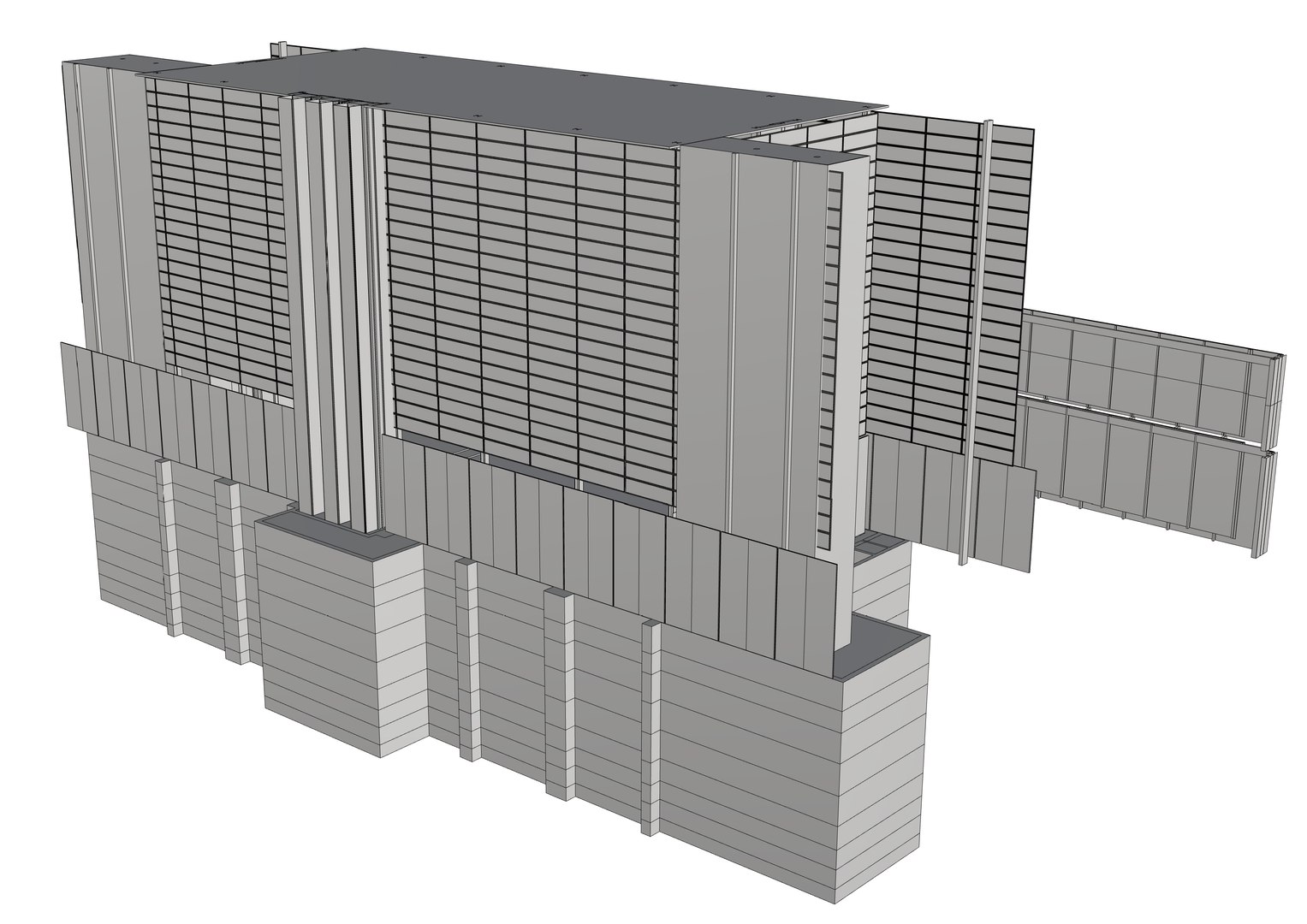 Cartier Foundation For Contemporary Art Jean Nouvel Model - TurboSquid ...