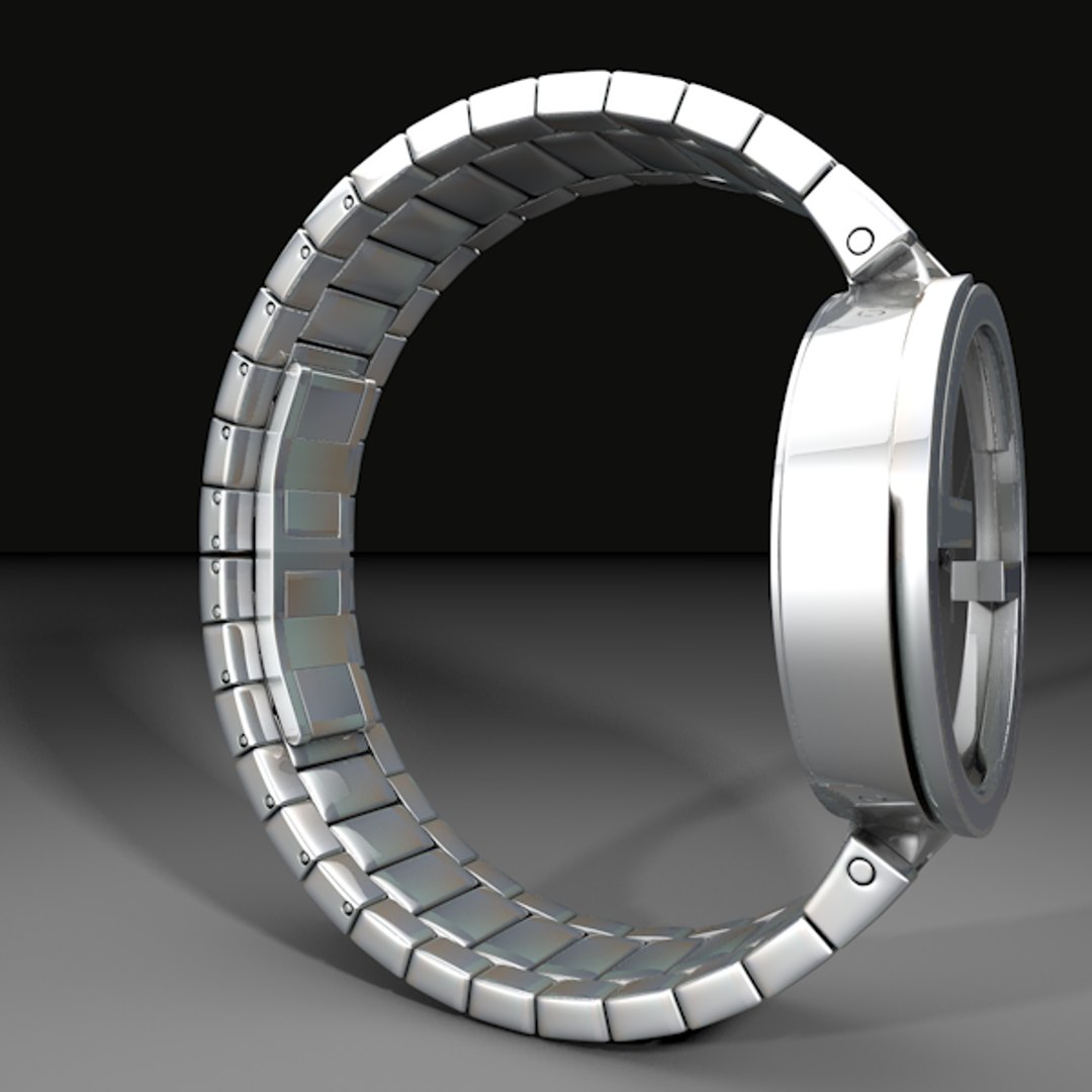 3d Gucci Interlocking Stainless Steel Model