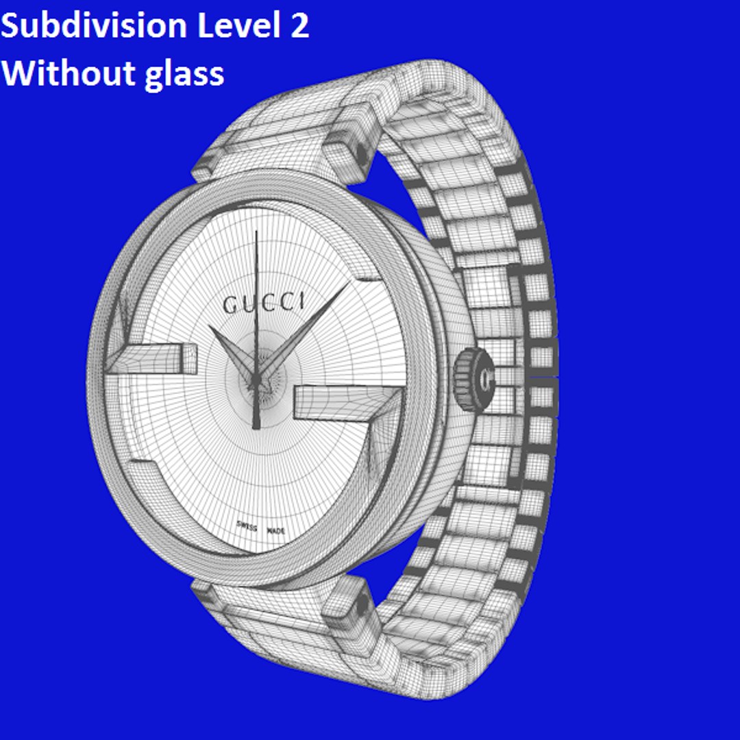 3d Gucci Interlocking Stainless Steel Model
