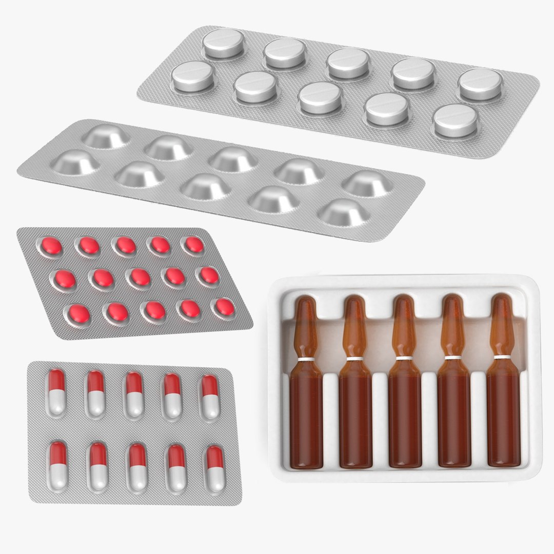 3D Model Blister Pack Collection - TurboSquid 2328505