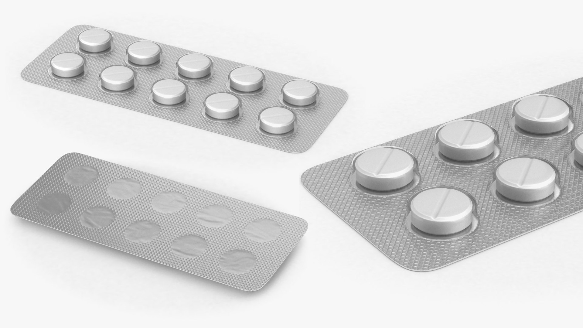 3D Model Blister Pack Collection - TurboSquid 2328505