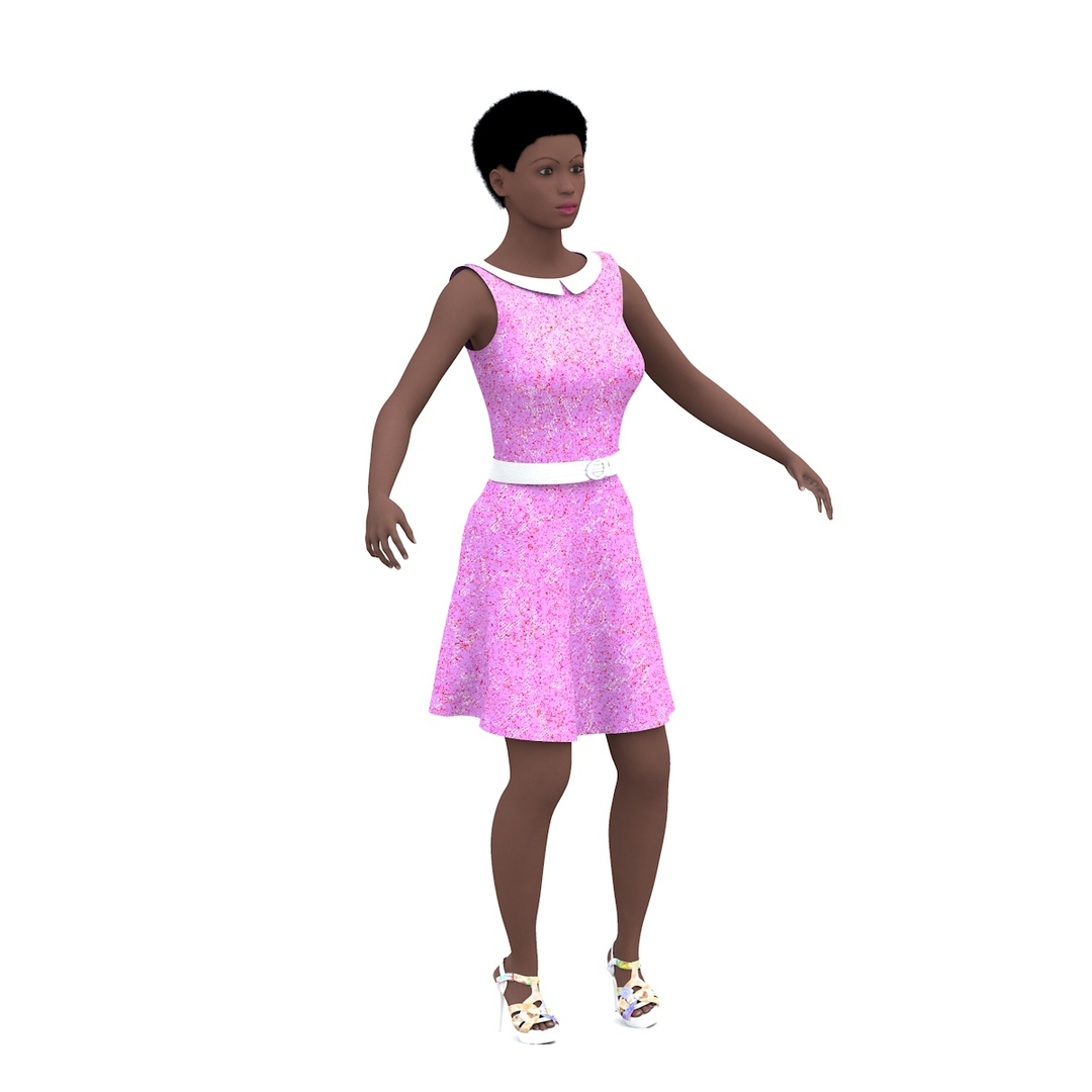 3d Woman Rigged Janet Model