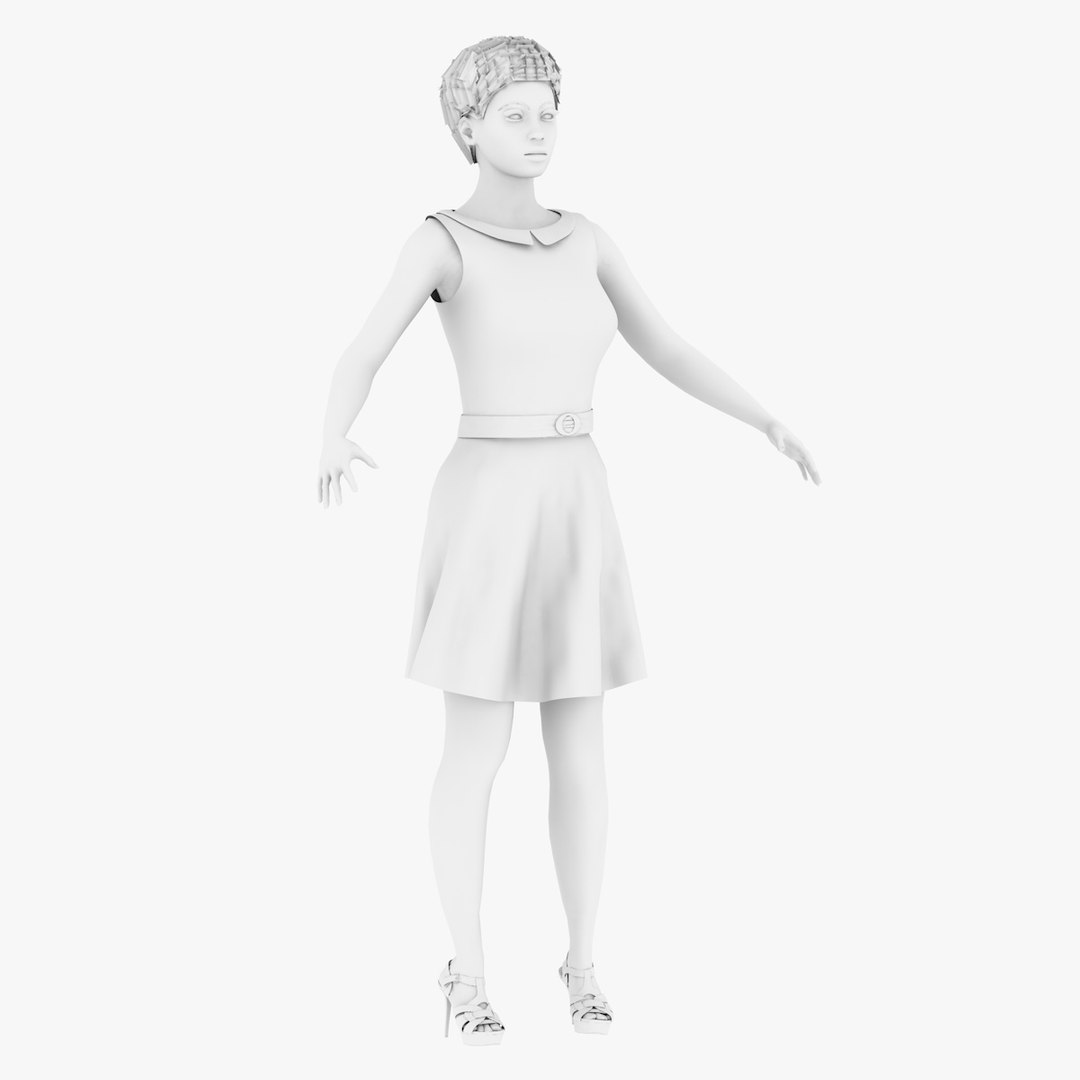 3d Woman Rigged Janet Model