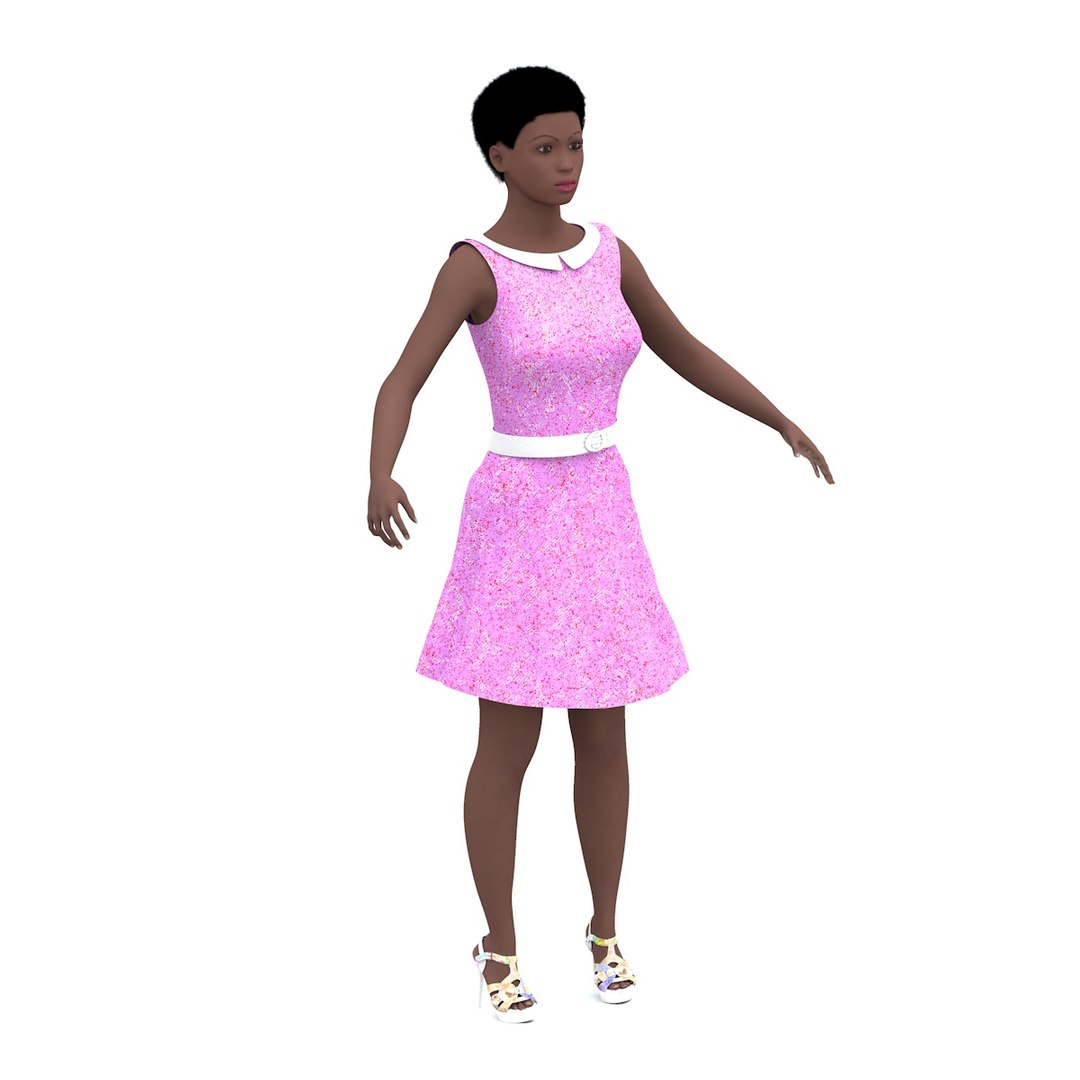 3d Woman Rigged Janet Model