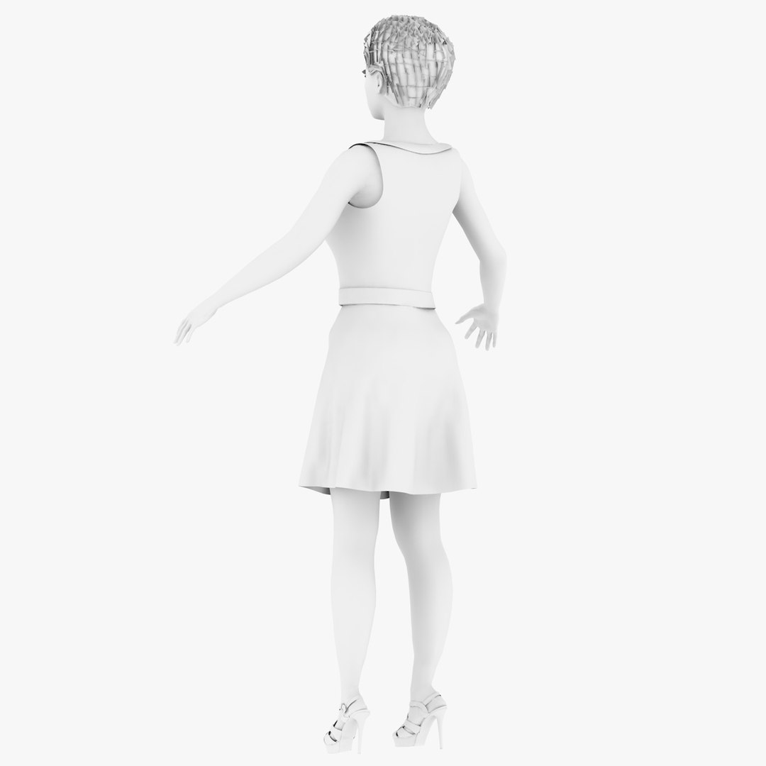 3d Woman Rigged Janet Model