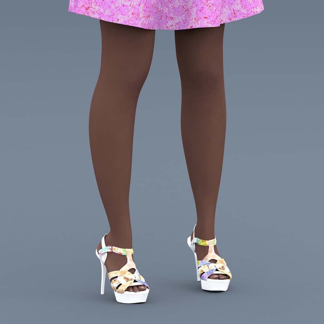 3d Woman Rigged Janet Model