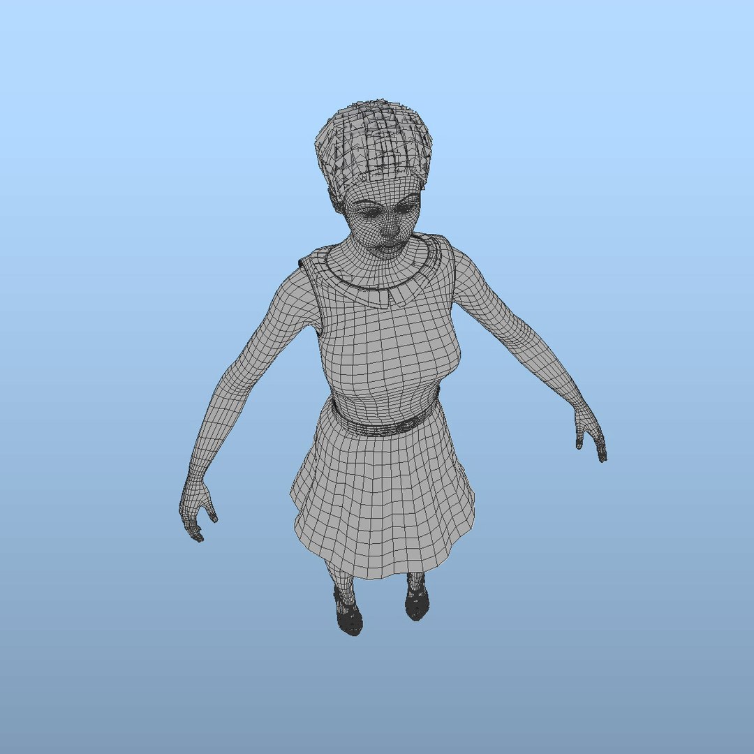 3d Woman Rigged Janet Model